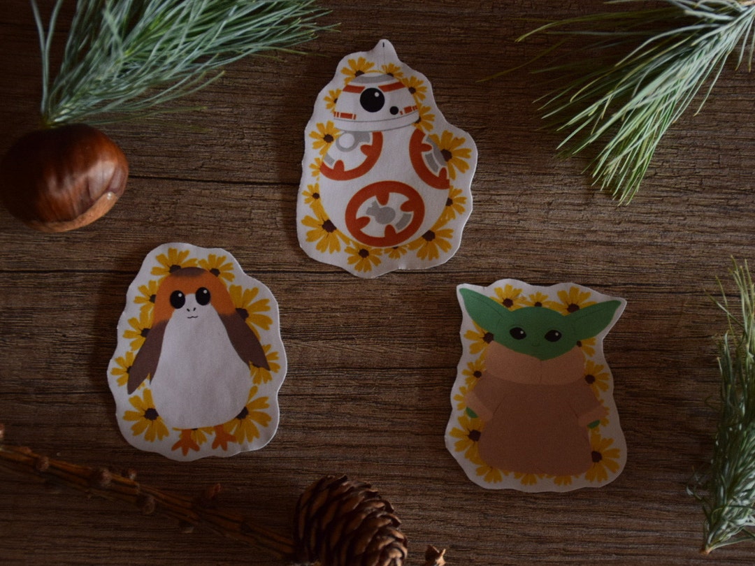 BB8 Baby Yoda and Porg Stickers - Etsy Sweden