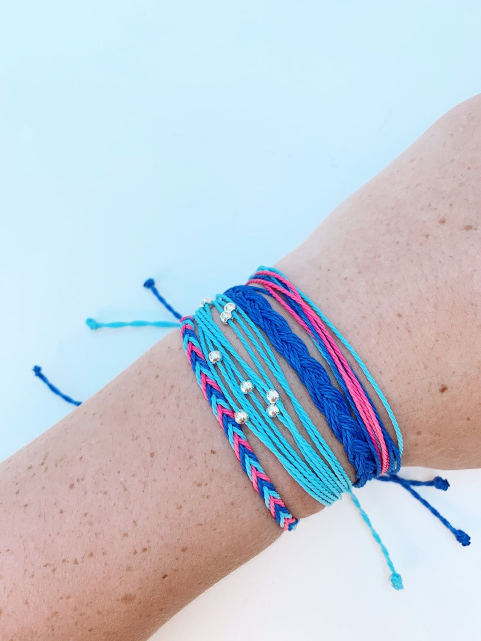Bubblegum Pura Vida Inspired Bracelet Set, Friendship Bracelets, Waxed ...