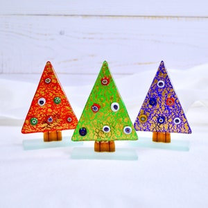 Golden Tree Murano Glass Sculpture, Standing Christmas Trees - Etsy