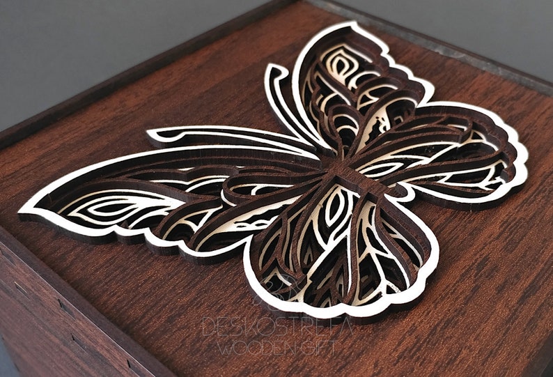 Home & Hobby Laser cut Jewelry Box B05 Jewelry Box Vector File Mandala ...