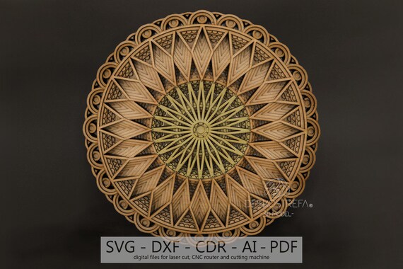 Multilayer Mandala B028 Digital File CNC Wall Decor Wooden - Etsy