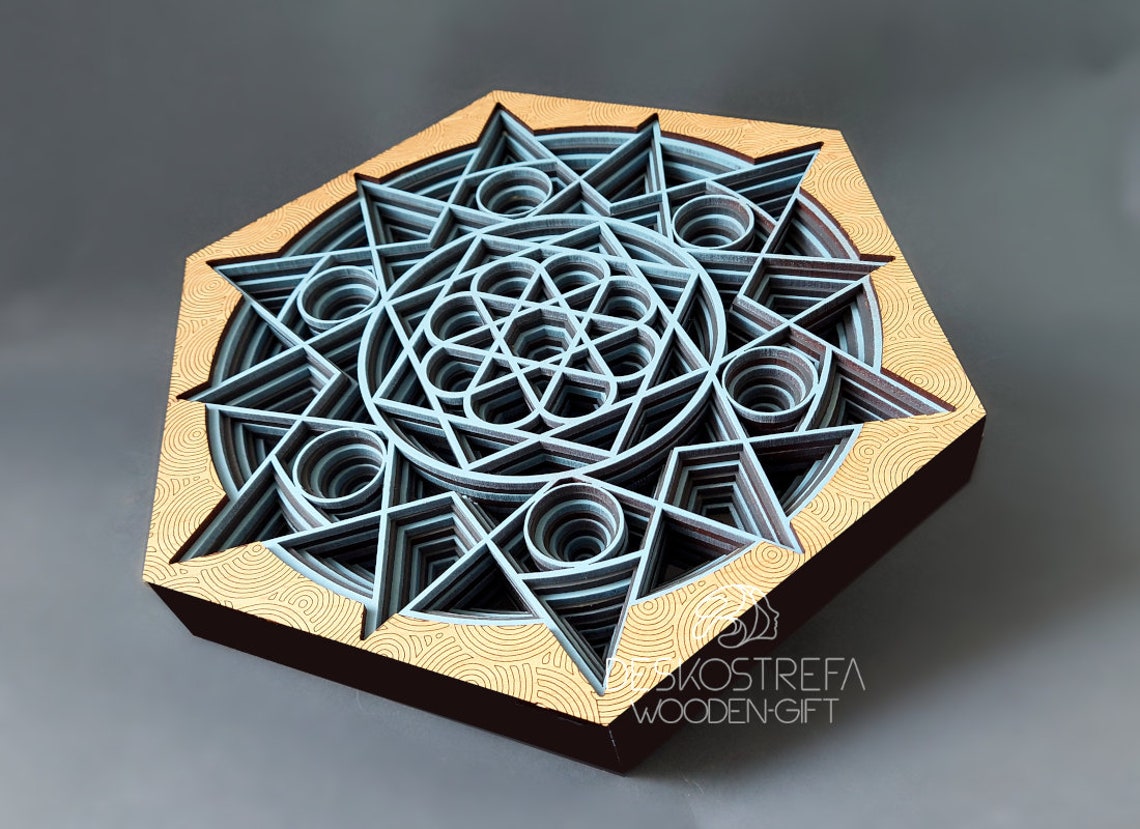 Digital File Multilayer Mandala B011 Multi-layer Wooden Wall - Etsy