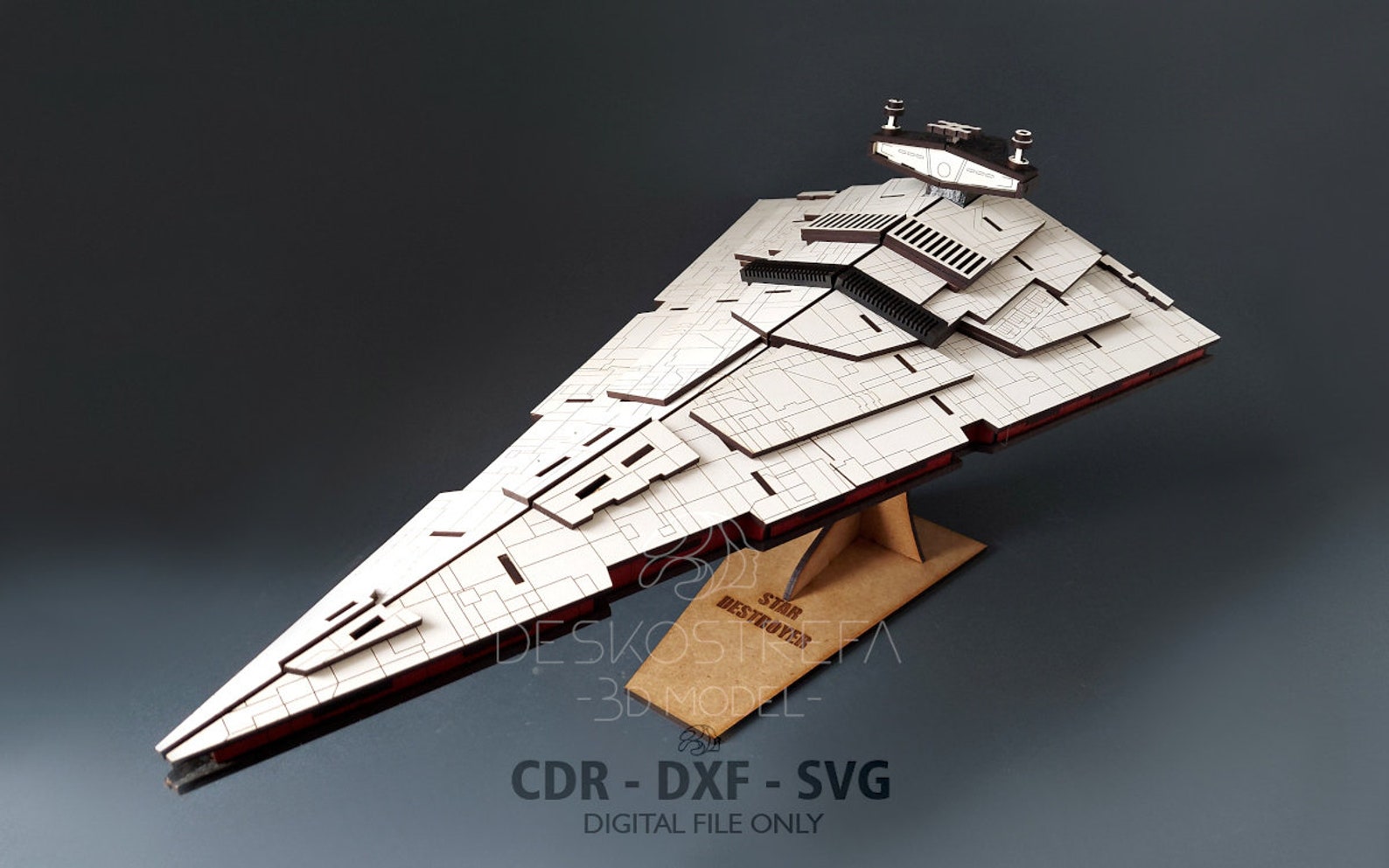 Star Wars DiY Laser cut files Wooden 3D Model Star | Etsy