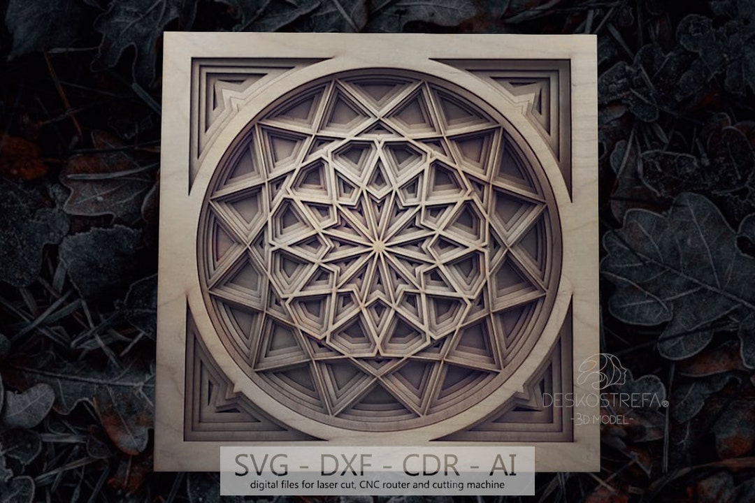 Digital File, Multilayer Mandala B043, Multi-layer Wooden Wall Art ...