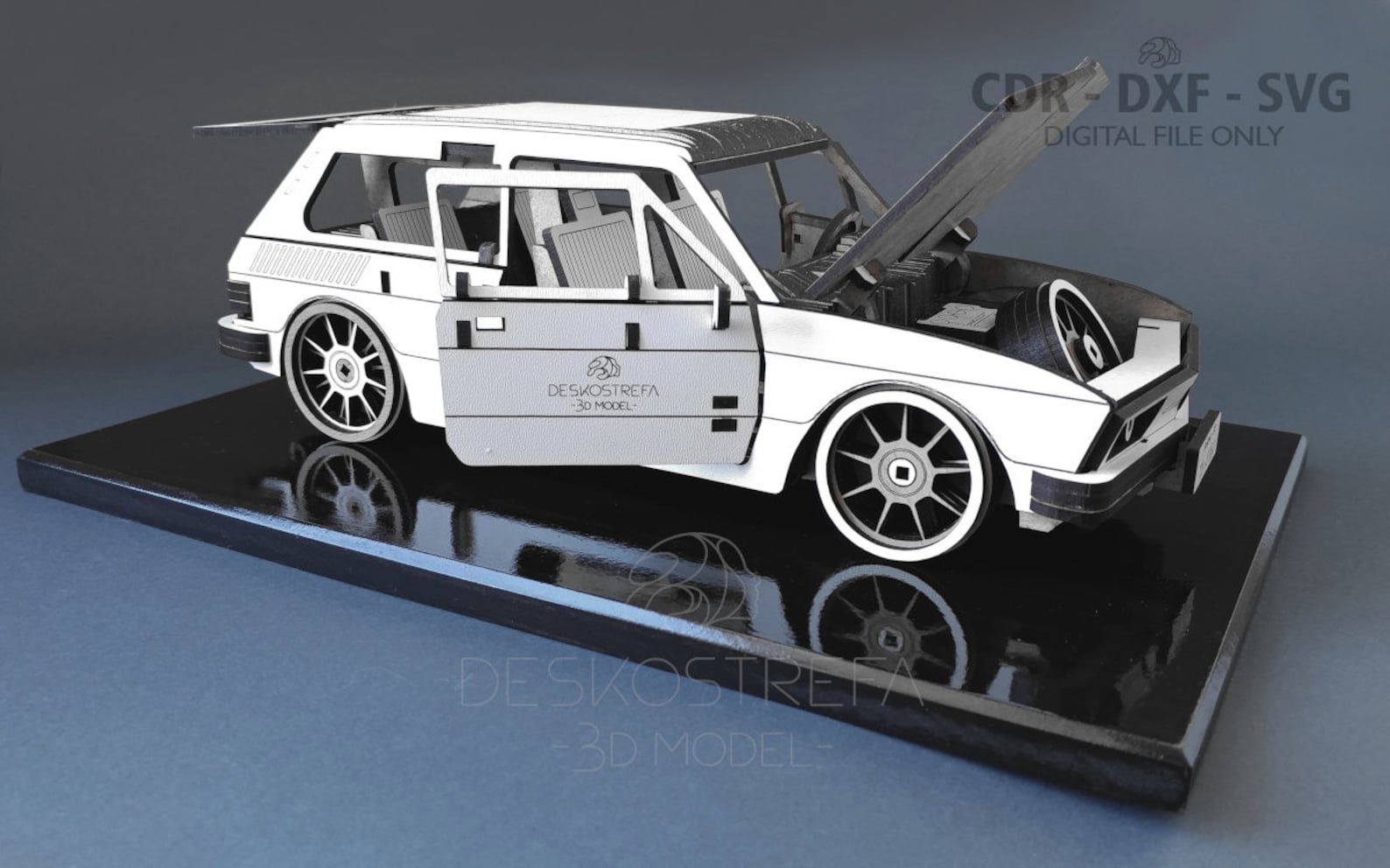 DXF Volkswagen Golf Wooden Car Plans para Láser Cnc Plotter | Etsy