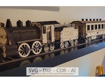 Steam Locomotive Train Papercraft Paper Color Model Plans ...