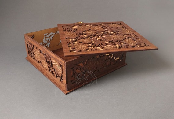 Home & Hobby Laser cut Jewelry Box B05 Jewelry Box Vector File Mandala ...