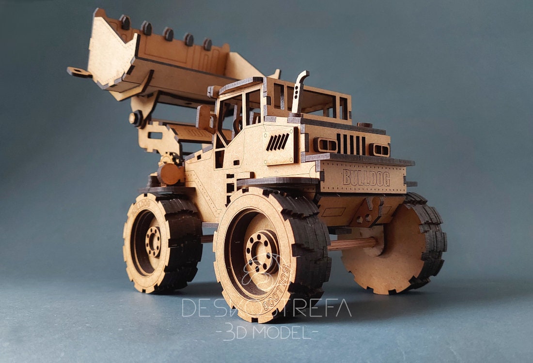 Digital Files Wooden 3mm 3D Model Bulldog Loader 3D | Etsy