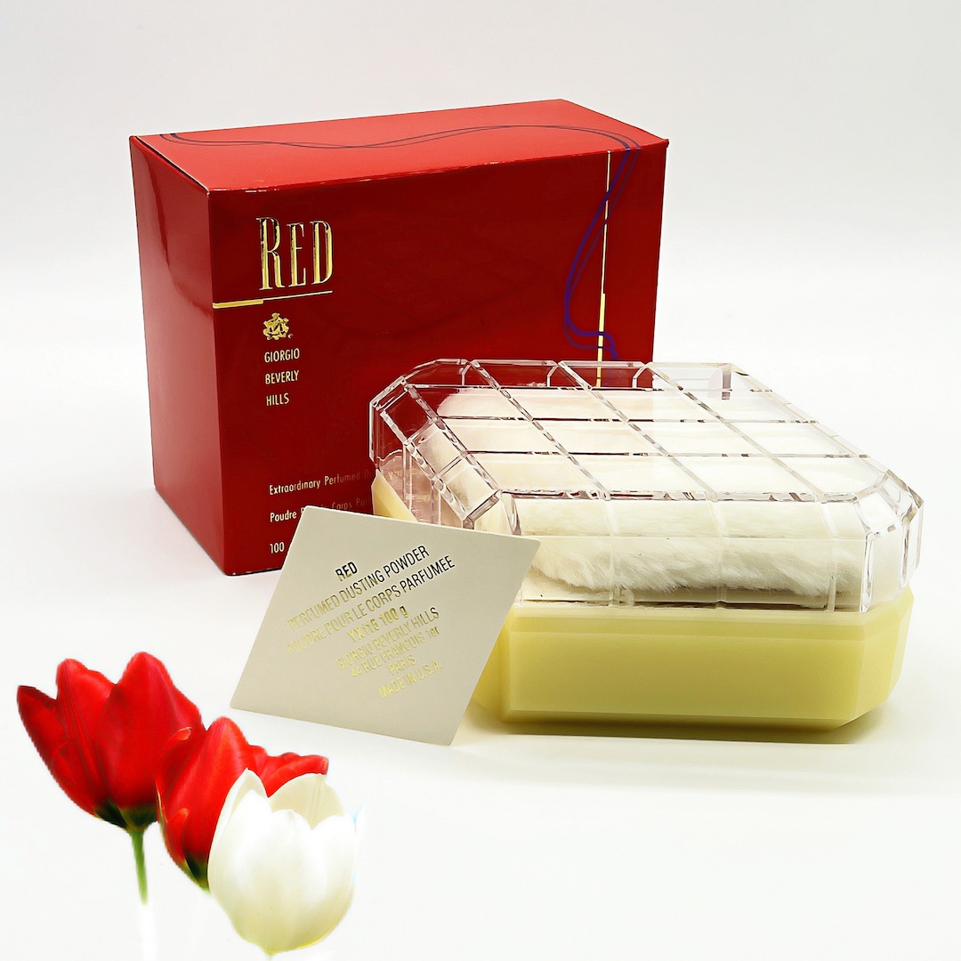 Vintage Giorgio Beverly Hills Red Perfumed Dusting Powder (100 Gr/3.5 ...
