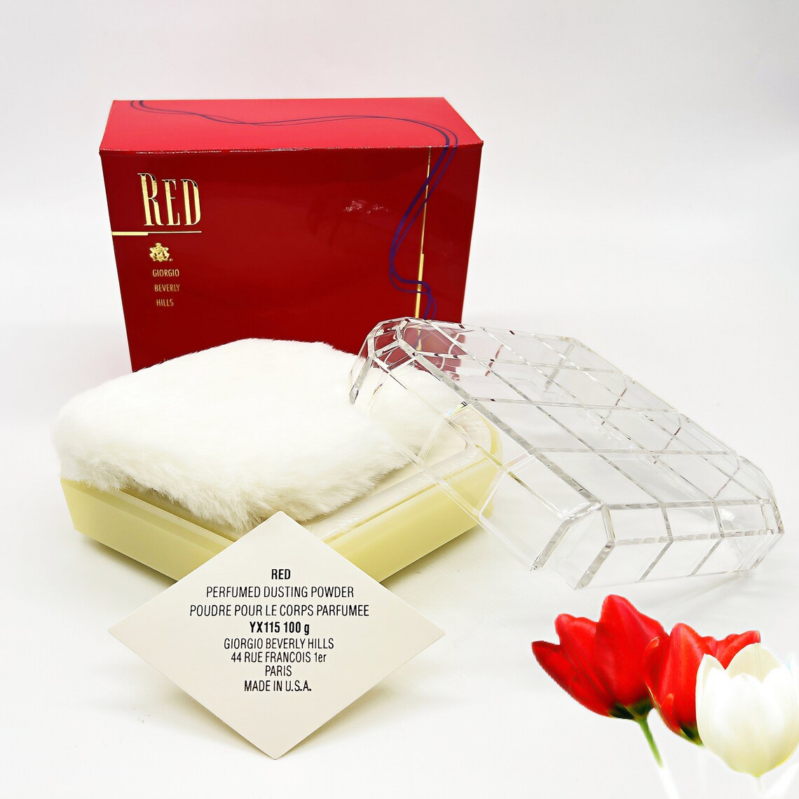 Vintage Giorgio Beverly Hills Red Perfumed Dusting Powder (100 Gr/3.5 ...