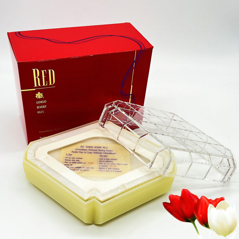 Vintage Giorgio Beverly Hills Red Perfumed Dusting Powder (100 Gr/3.5 ...