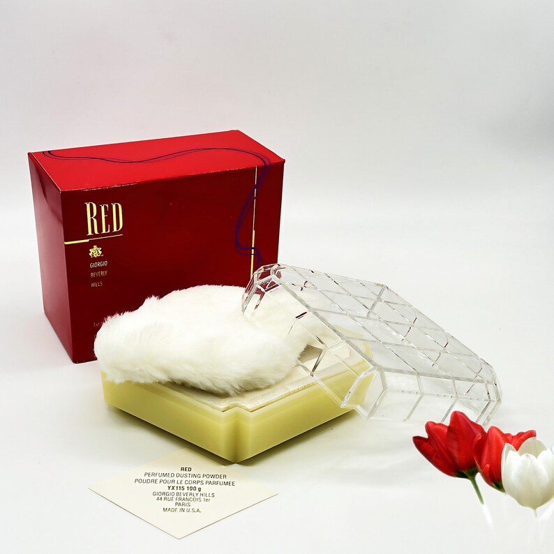 Vintage Giorgio Beverly Hills Red Perfumed Dusting Powder (100 Gr/3.5 ...