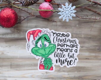 The Grinch Sticker Pack Christmas Stickers Stocking Stuffer - Etsy