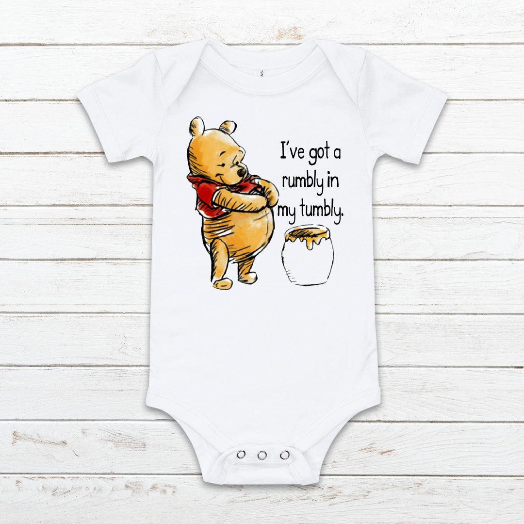 Classic Winnie the Pooh I've Got A Rumbly in My Tumbly Baby Romper ...