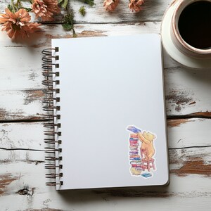 Classic Winnie the Pooh and A Stack of Books Vintage Style Vinyl ...