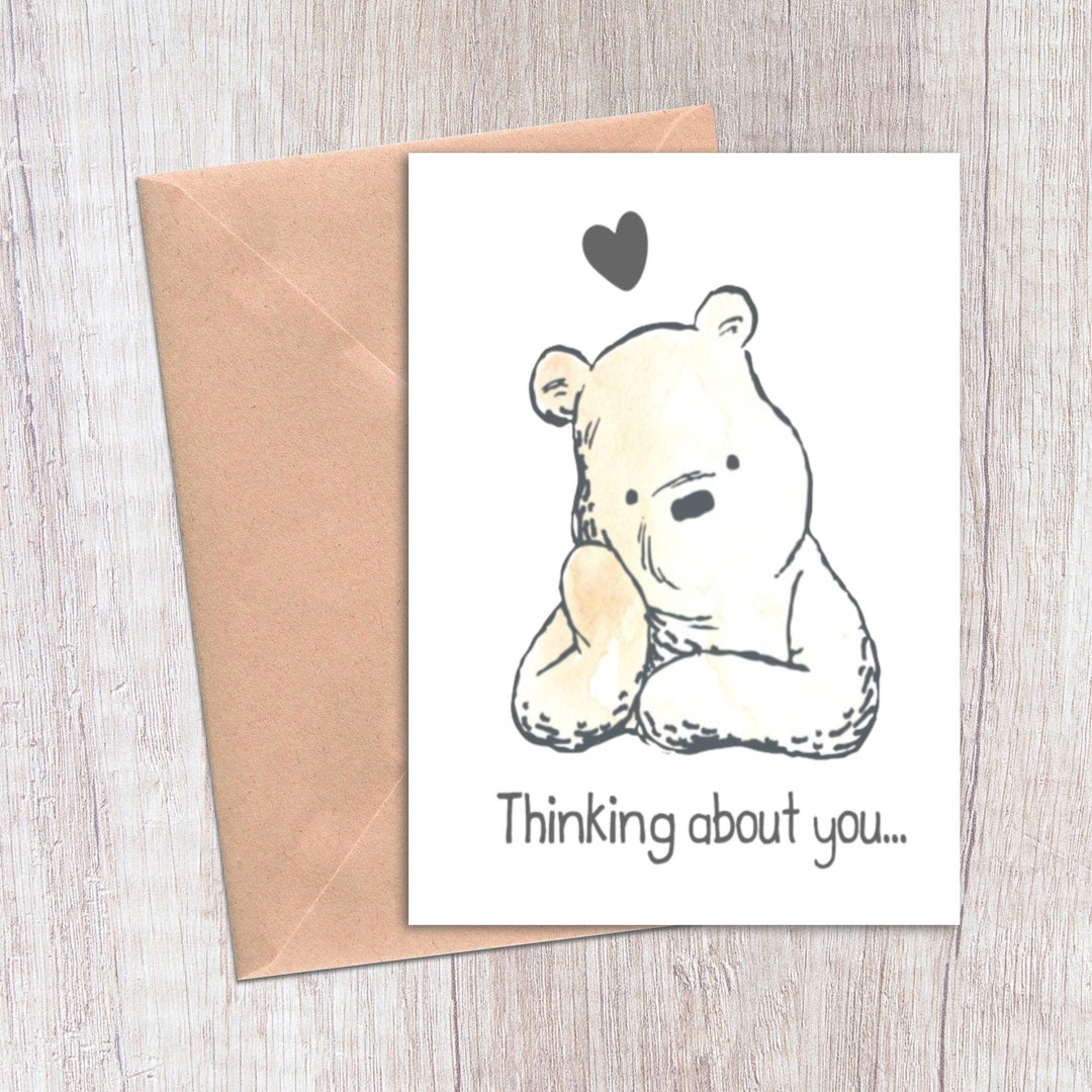 Classic Winnie the Pooh Thinking About You Greeting Card, Across the ...