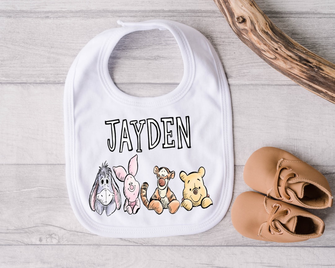 Classic Winnie the Pooh and Friends Bib, Winnie the Pooh, Piglet ...