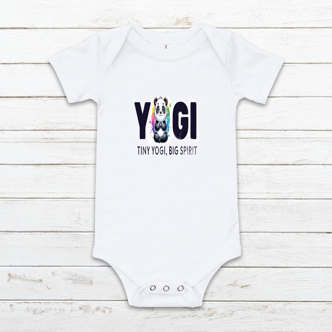 Yoga Yogi, Tiny Yogi, Big Spirit Baby Romper, Yoga Lovers Gift, Custom ...