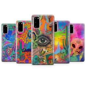 Psychedelic Alien Trippy Phone Case Visuals Colours Sun Aesthetic Cover ...