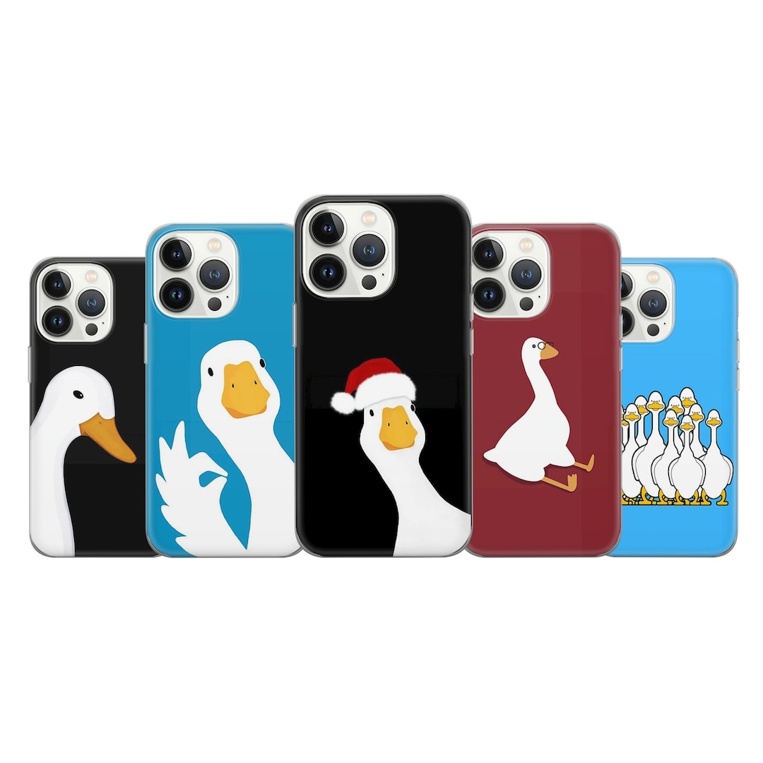 Funny Goose Phone Case Duck Cartoon Game Cover Fit iPhone 16, 15, 14, 13, 12, Fit Samsung S23 ...