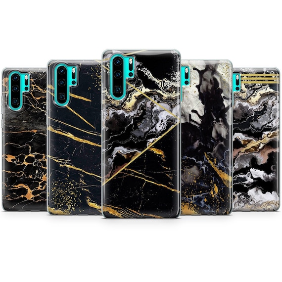 Black Gold Marble Phone Case Stone Landscape Aesthetic Cover | Etsy