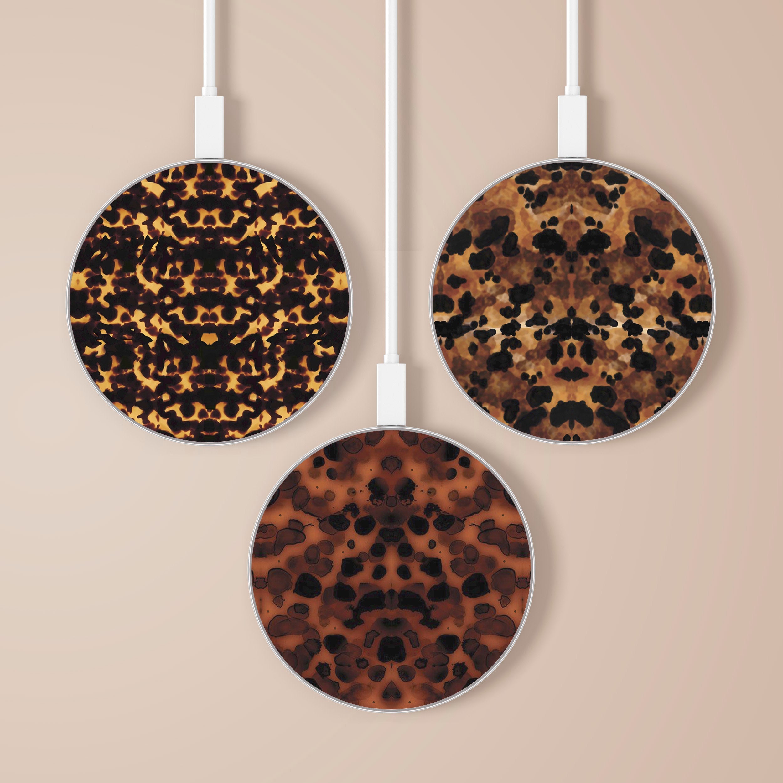 Tortoise Shell Wireless Charger Bourbon Pattern Charging | Etsy