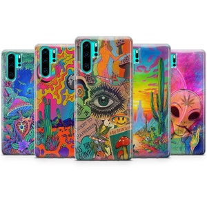 Psychedelic Alien Trippy Phone Case Visuals Colours Sun Aesthetic Cover ...