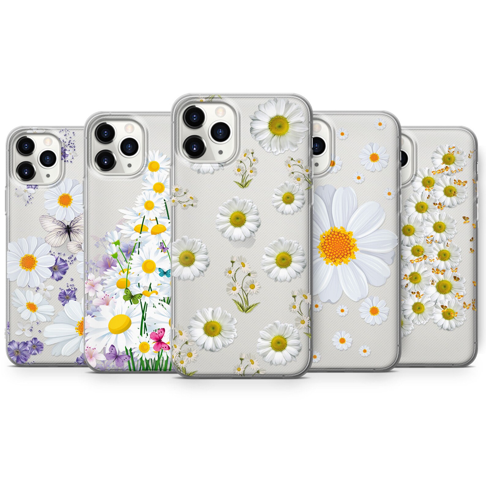Daisy Flower Phone Case Pattern Flural Clear Cover Dried - Etsy UK