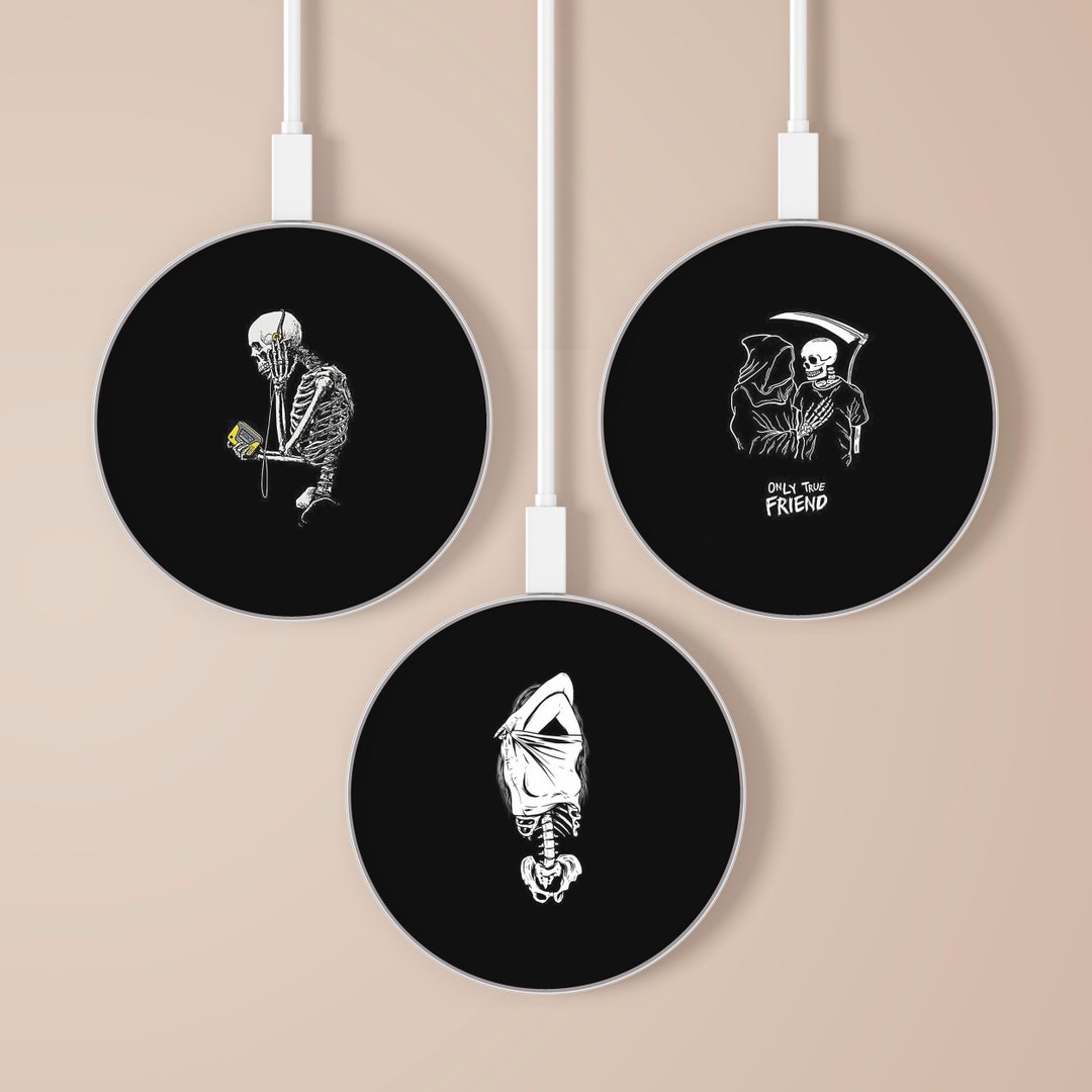 Skeleton Bones Wireless Charger Case for iPhone 17, 16, 15, Charging ...