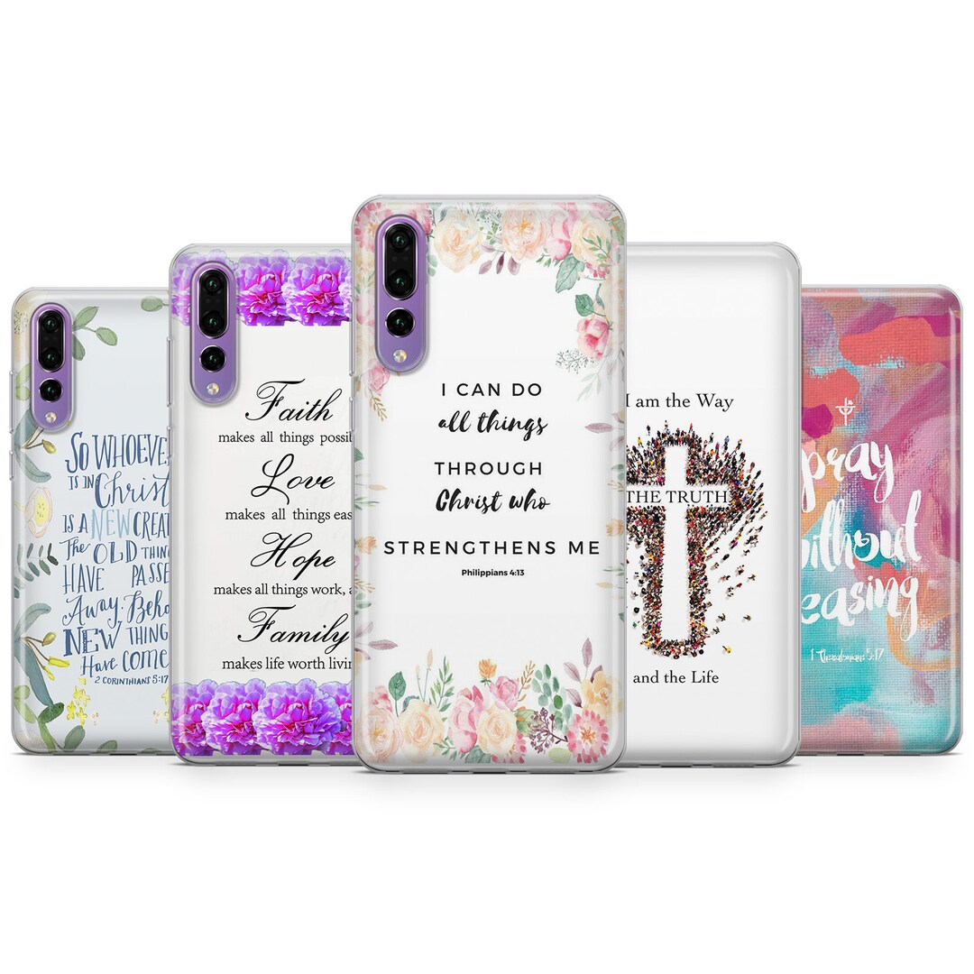 Bible Phone Case Jesus Christ Trust in God Cover Christian Quotes Fit ...