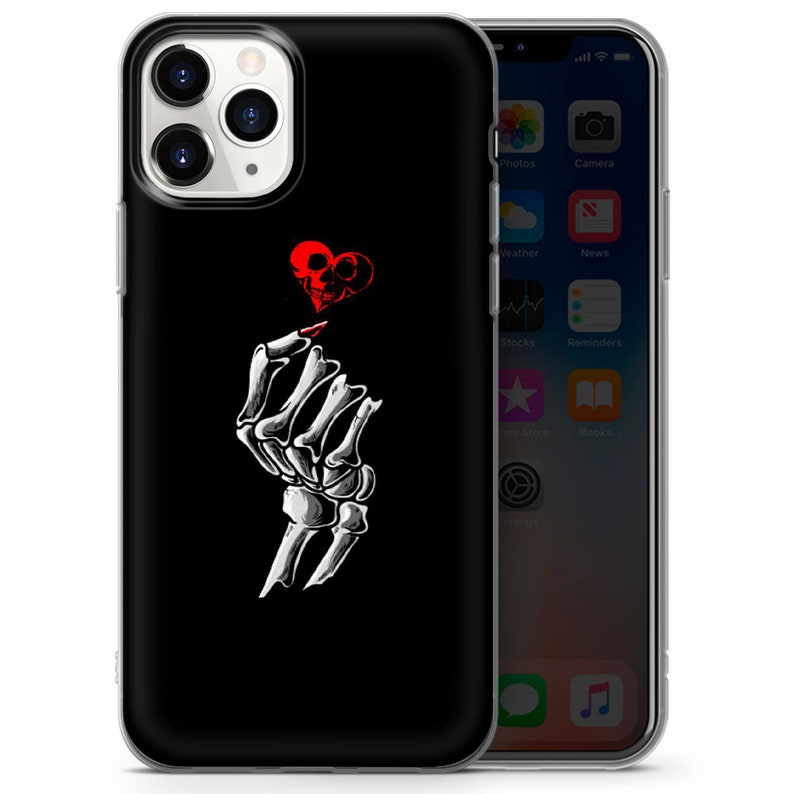 Aesthetic Skeleton Phone Case Skull Bones Cover Lovers Heart Fit iPhone ...