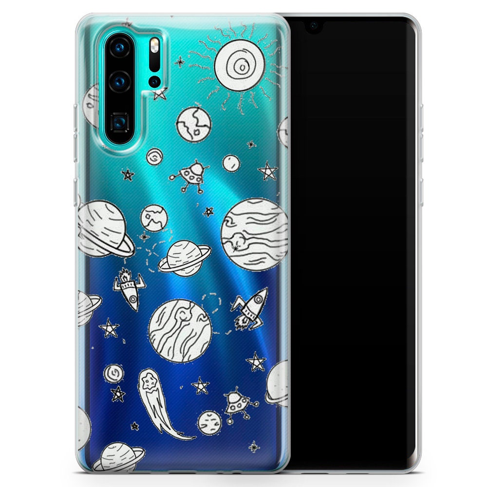 Planet Universe Phone Case Stars Astronaut Cover Alien Ship Cosmos ...