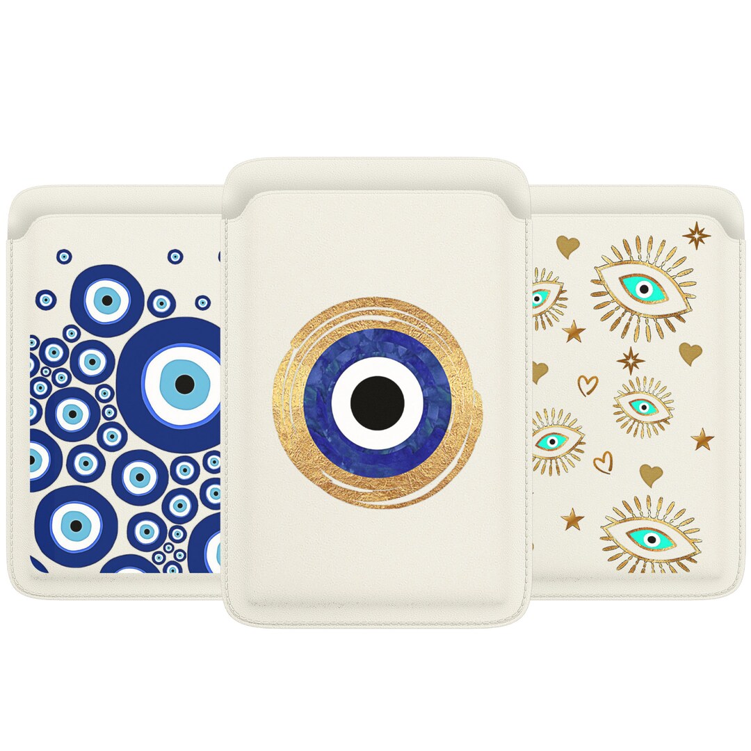 Evil Eye Amulet Talisman Wallet for Magsafe, Magnetic Leather Aesthetic ...