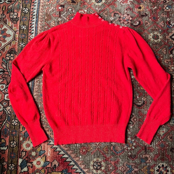 vintage 1970s red cashmere - Gem