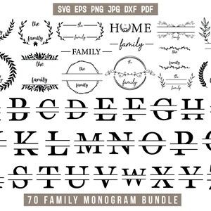 Family Name Monogram SVG | Family SVG | Family Cricut | Cut File ...