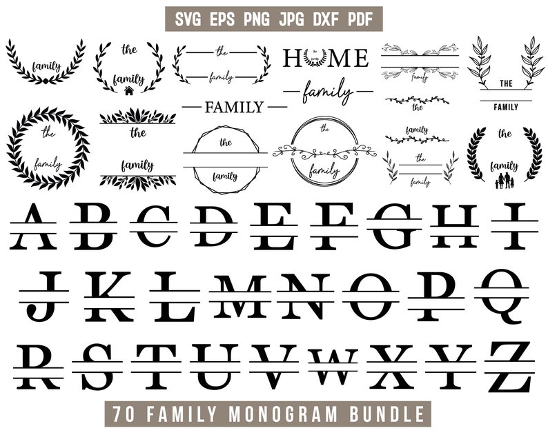 Family Name Monogram SVG | Family SVG | Family Cricut | Cut File ...