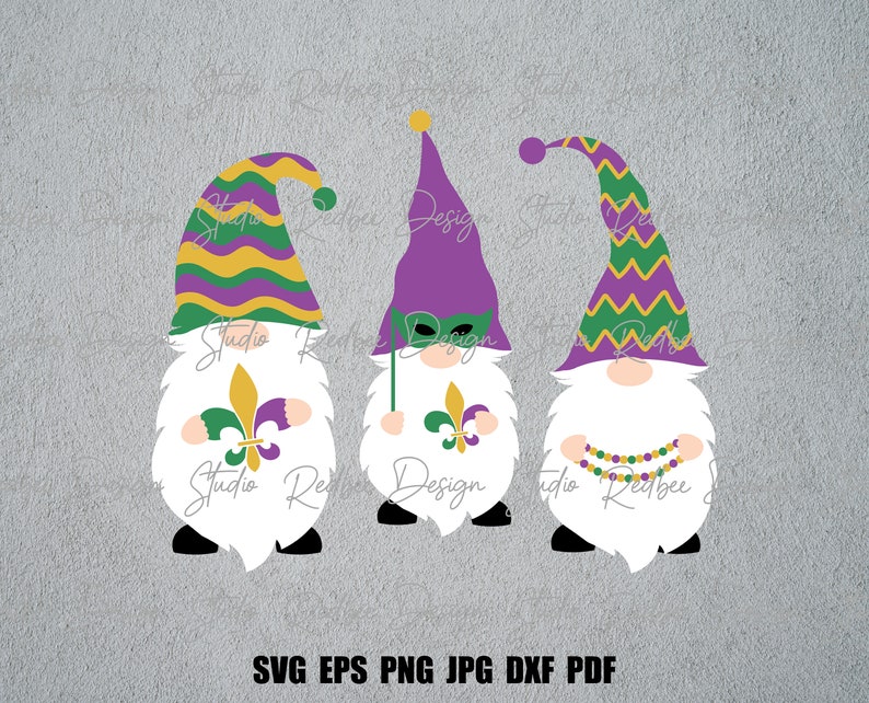 Mardi Gras Gnome Svg Mardi Gras Svg Fleur De Lis Svg Gnomes - Etsy