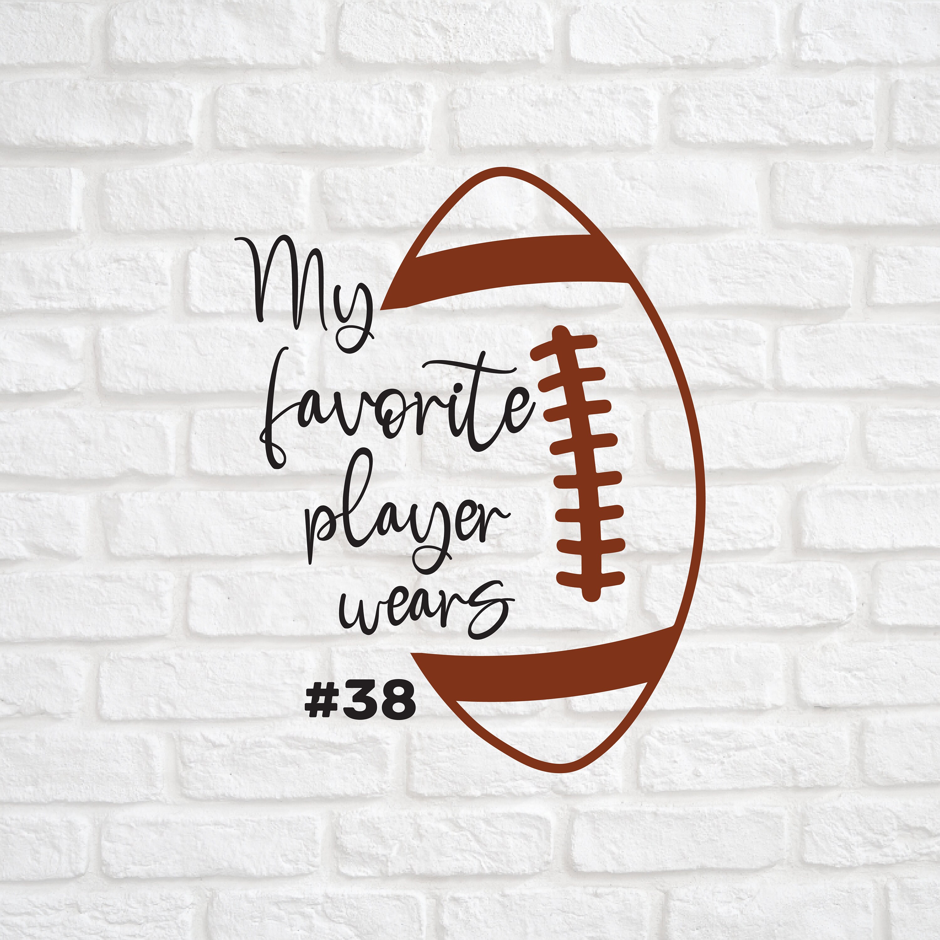 My Favorite Player Wears Svg Football Svg Football Cut File - Etsy ...