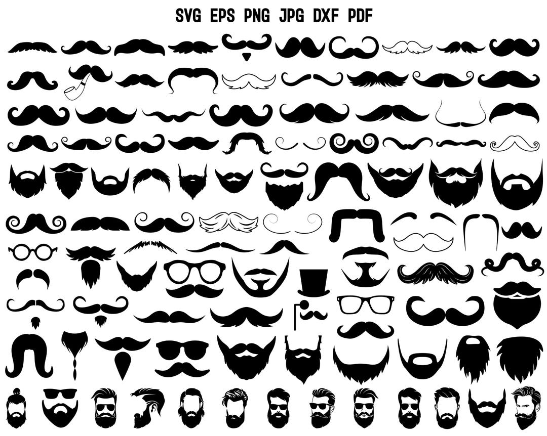 Mustache SVG | Barber SVG | Mustache Cut File | Mustache Clipart ...