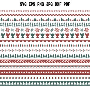Christmas Borders SVG | Christmas SVG | Retro Christmas SVG | Christmas ...