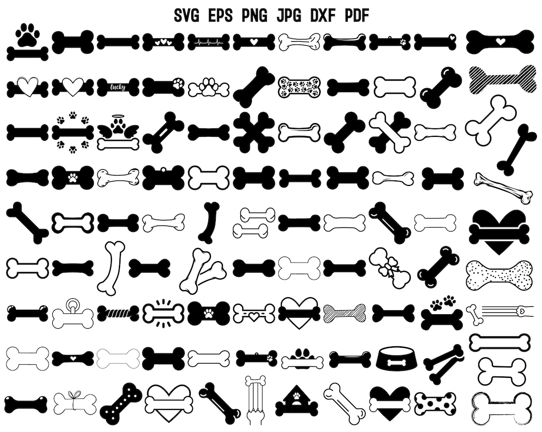 Dog Bone SVG | Dog SVG | Dog Silhouette | Dog Bone Cricut | Dog Bone ...