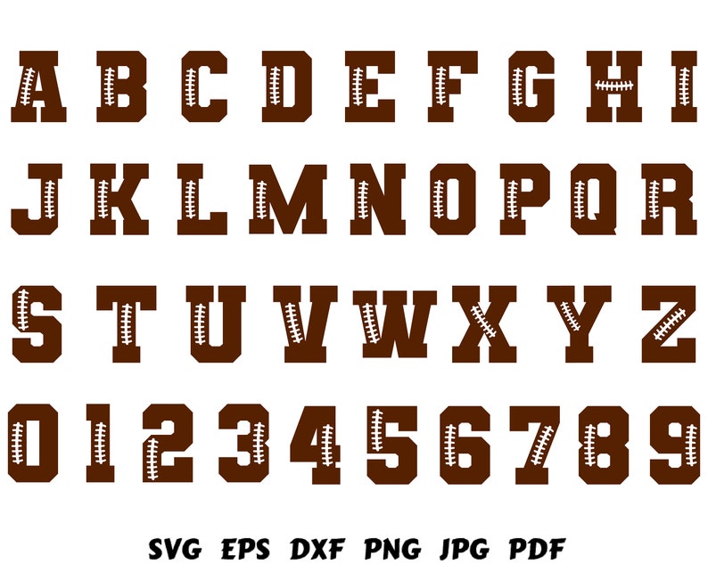 Football Font Svg Football Letters Svg Football Alphabet Svg Football ...