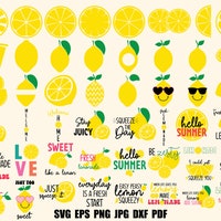 Lemon SVG Bundle: Summer Clipart, Vector Designs (digital Download ...