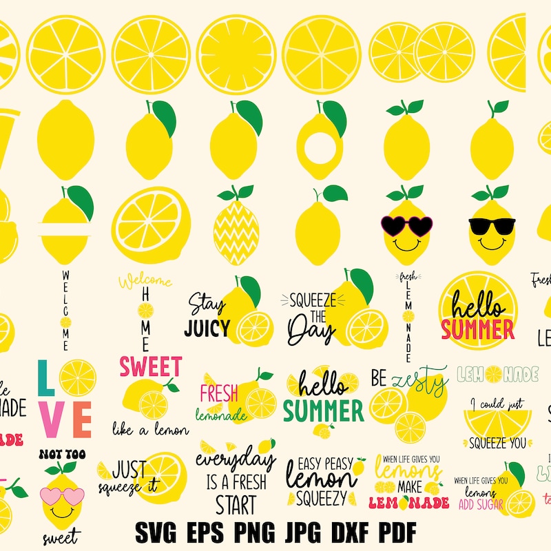 Lemon Svg - Etsy