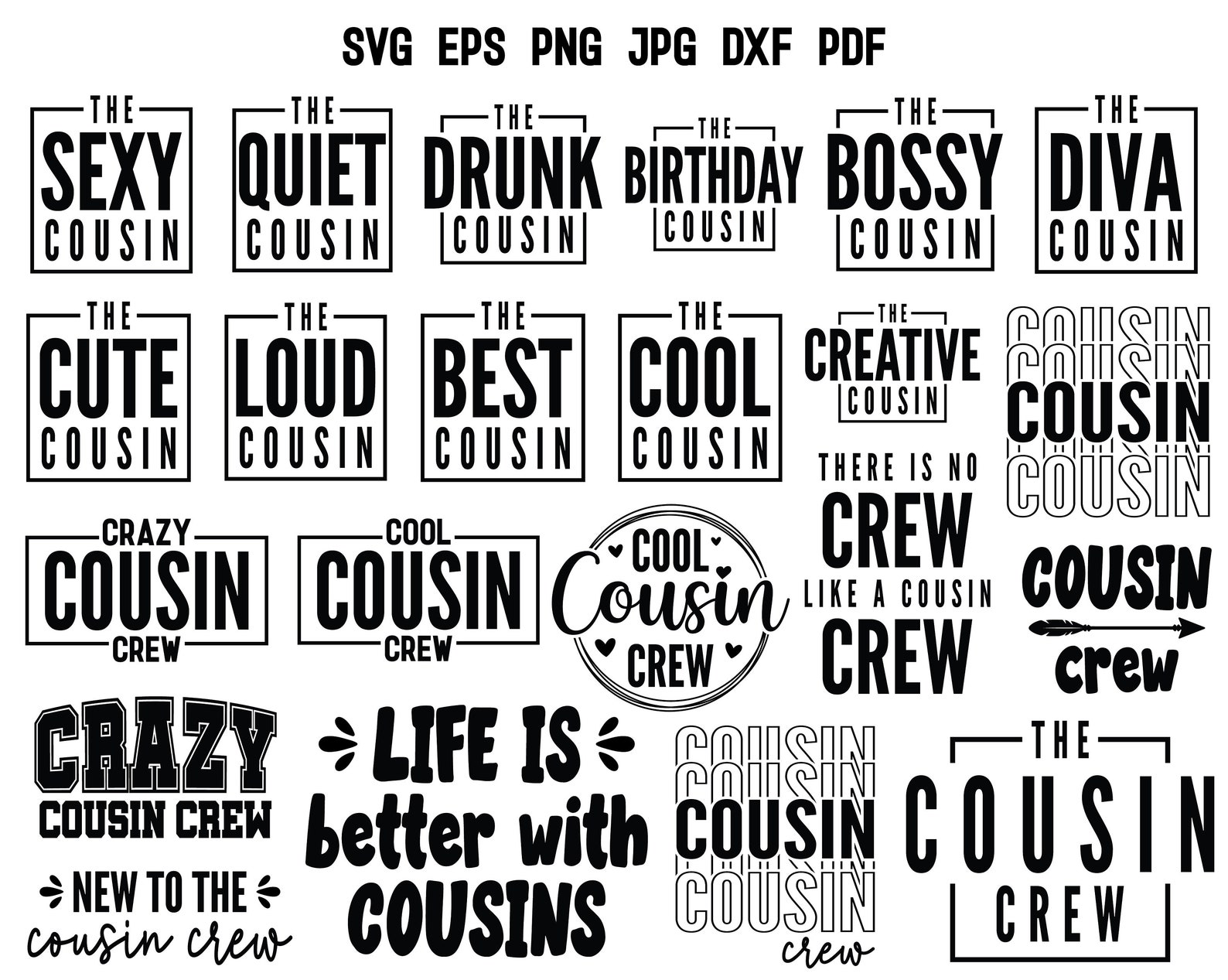 Cousin SVG | Cousin Crew SVG | Cousins SVG | Cousins Matching T Shirt ...