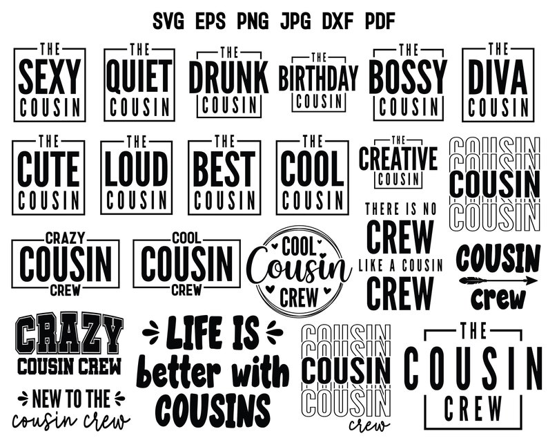 Cousin SVG | Cousin Crew SVG | Cousins SVG | Cousins Matching T Shirt ...
