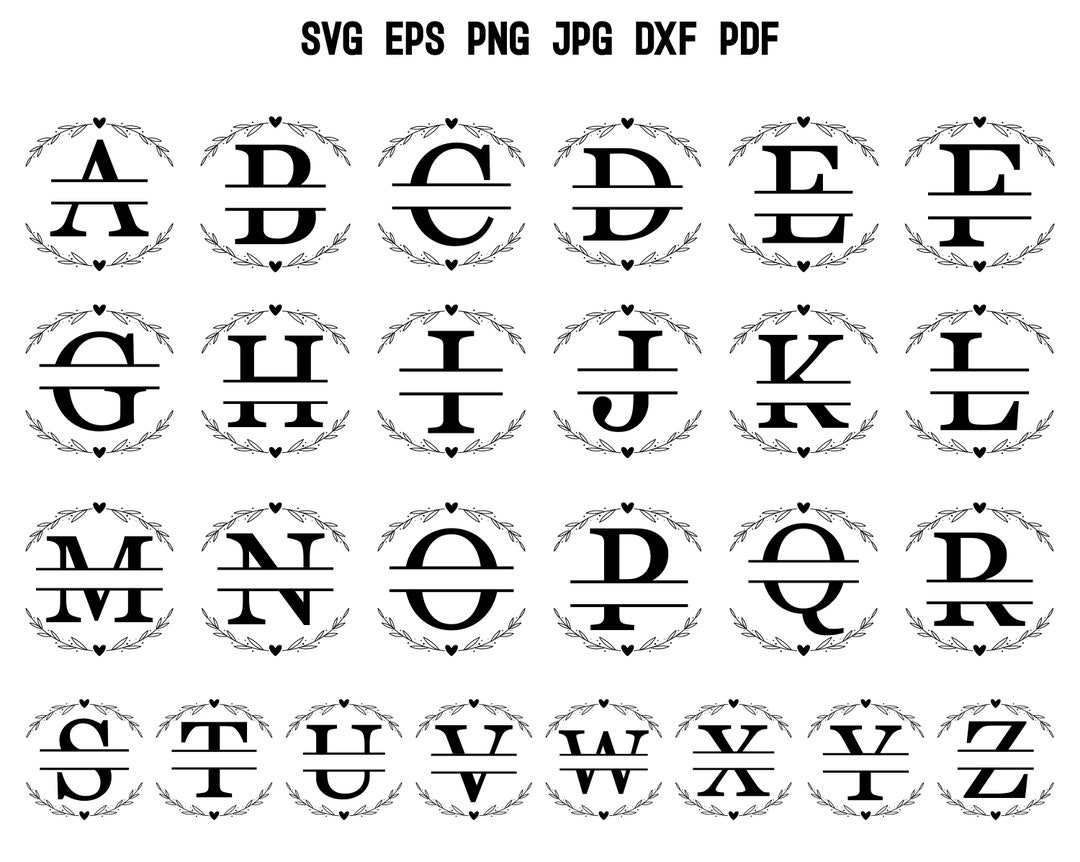 Font Monogram SVG | Split Monogram Letters SVG | Family Monogram SVG ...