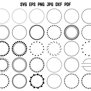 Circle SVG | Dotted Circle SVG | Circle Frame SVG | Circle Monogram Svg | Split Monogram ...