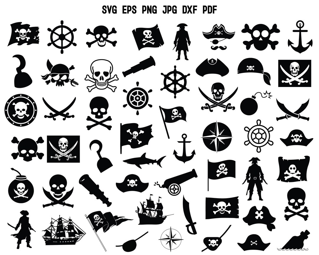 Pirate SVG | Pirate Silhouette | Pirate Bundle SVG | Pirate Cut File ...
