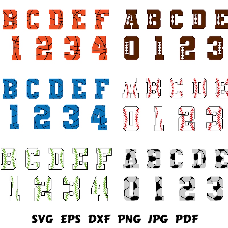 Volleyball Font - Etsy